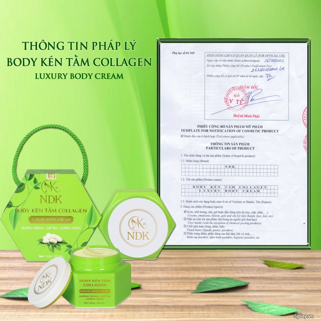 Kem Body Kén Tằm Collagen NDK có phải kem trộn không ? | 5giay