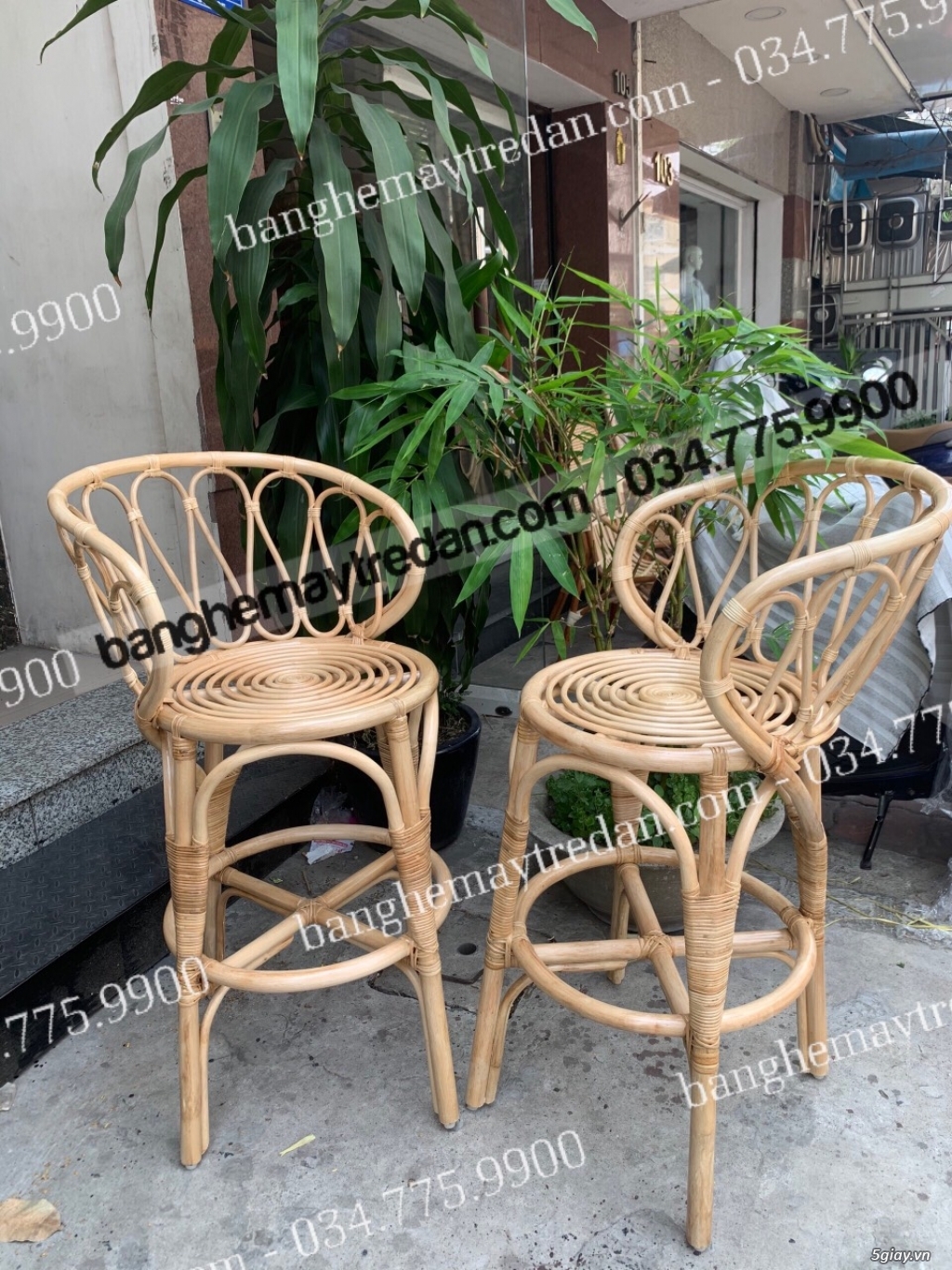 Ghế bar bàn đảo song mây tự nhiên cao cấp | 5giay