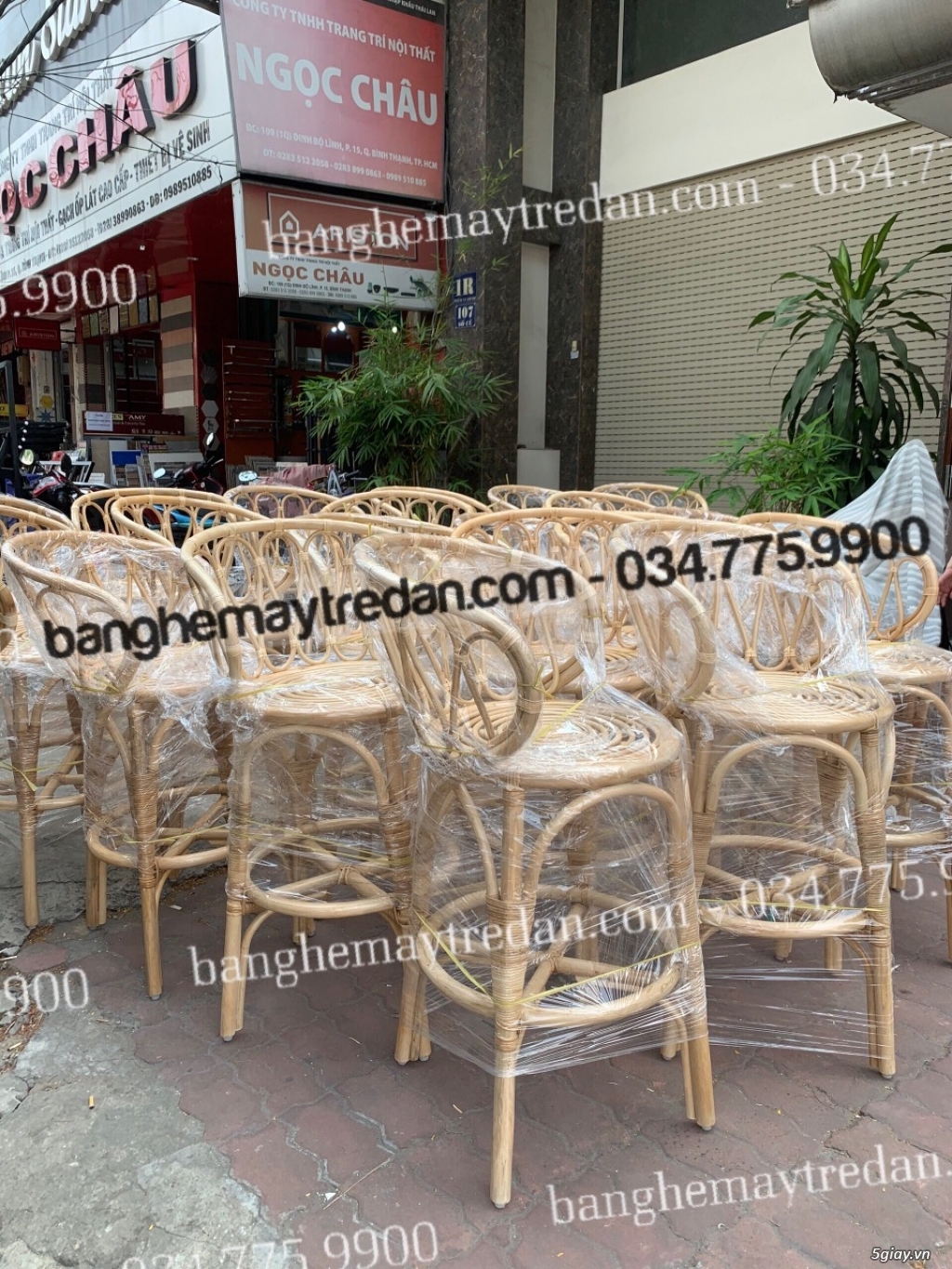 Ghế bar bàn đảo song mây tự nhiên cao cấp | 5giay