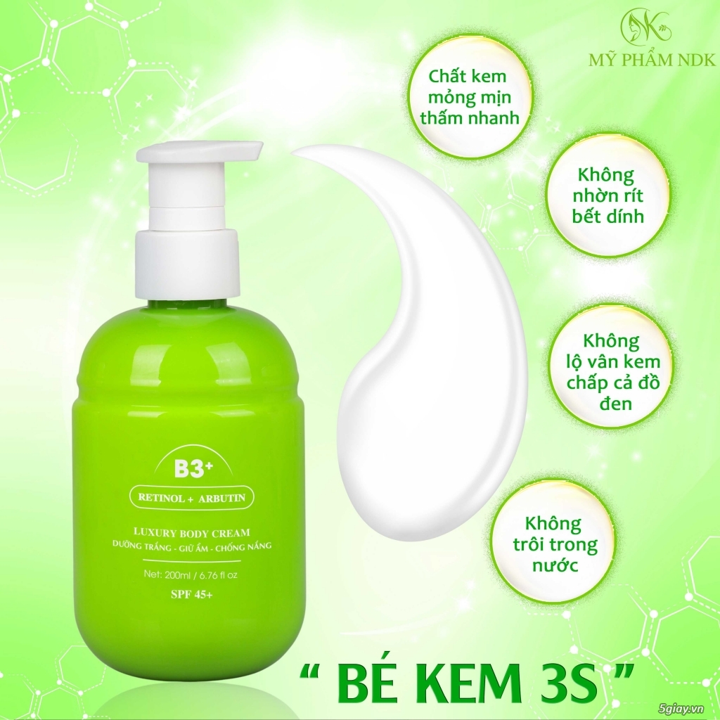 Kem body siêu trắng kén tằm collagen plus+ | 5giay
