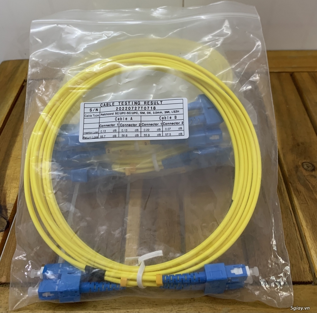 Dây nhảy quang SM SC/UPC - SC/UPC 3m DX | 5giay