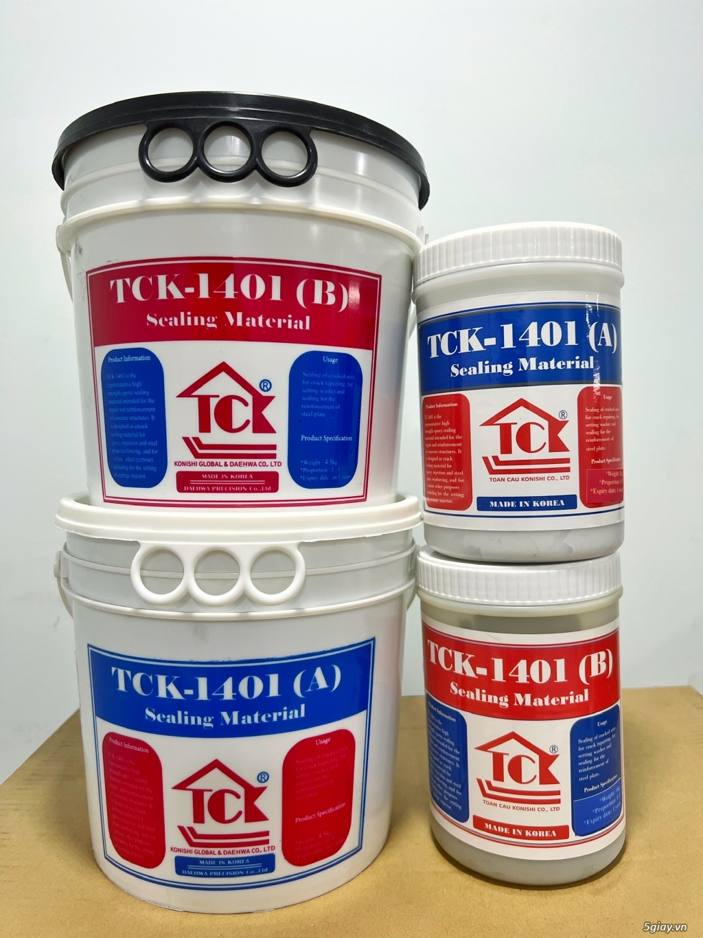 Epoxy TCK 1401 trám trét bề mặt bê tông khô | 5giay