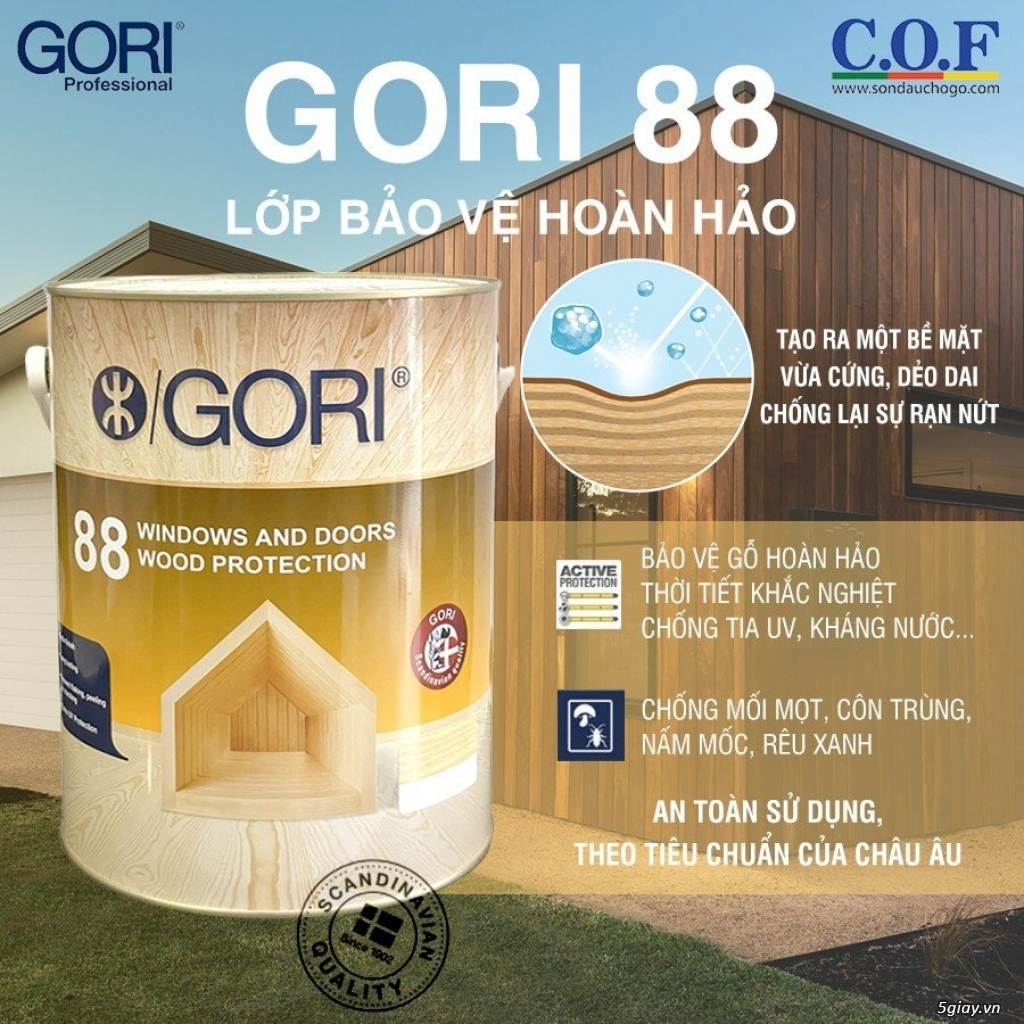 GORI 88 - SƠN BẢO VỆ GỖ HOÀN HẢO | 5giay