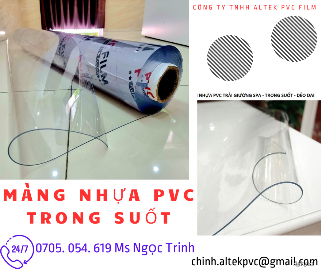 Cuôn màng nhựa pvc trong dẻo nhiều qui cách | 5giay