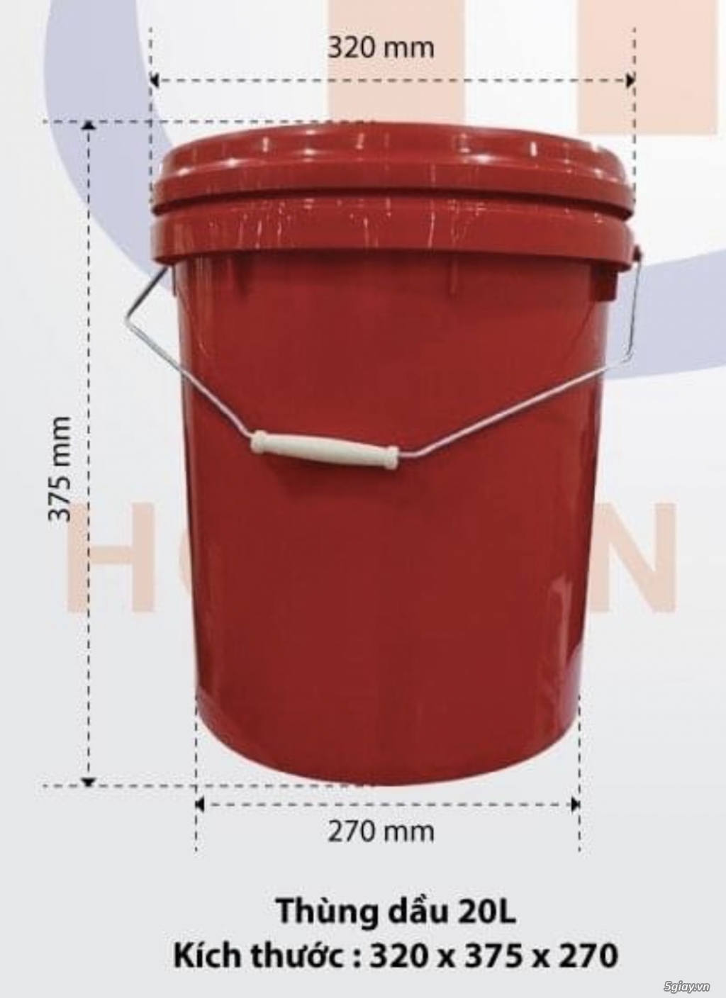 Xô dựng dầu nhớt 18l 20l tem in trong khuôn tem in chuyển nhiệt | 5giay