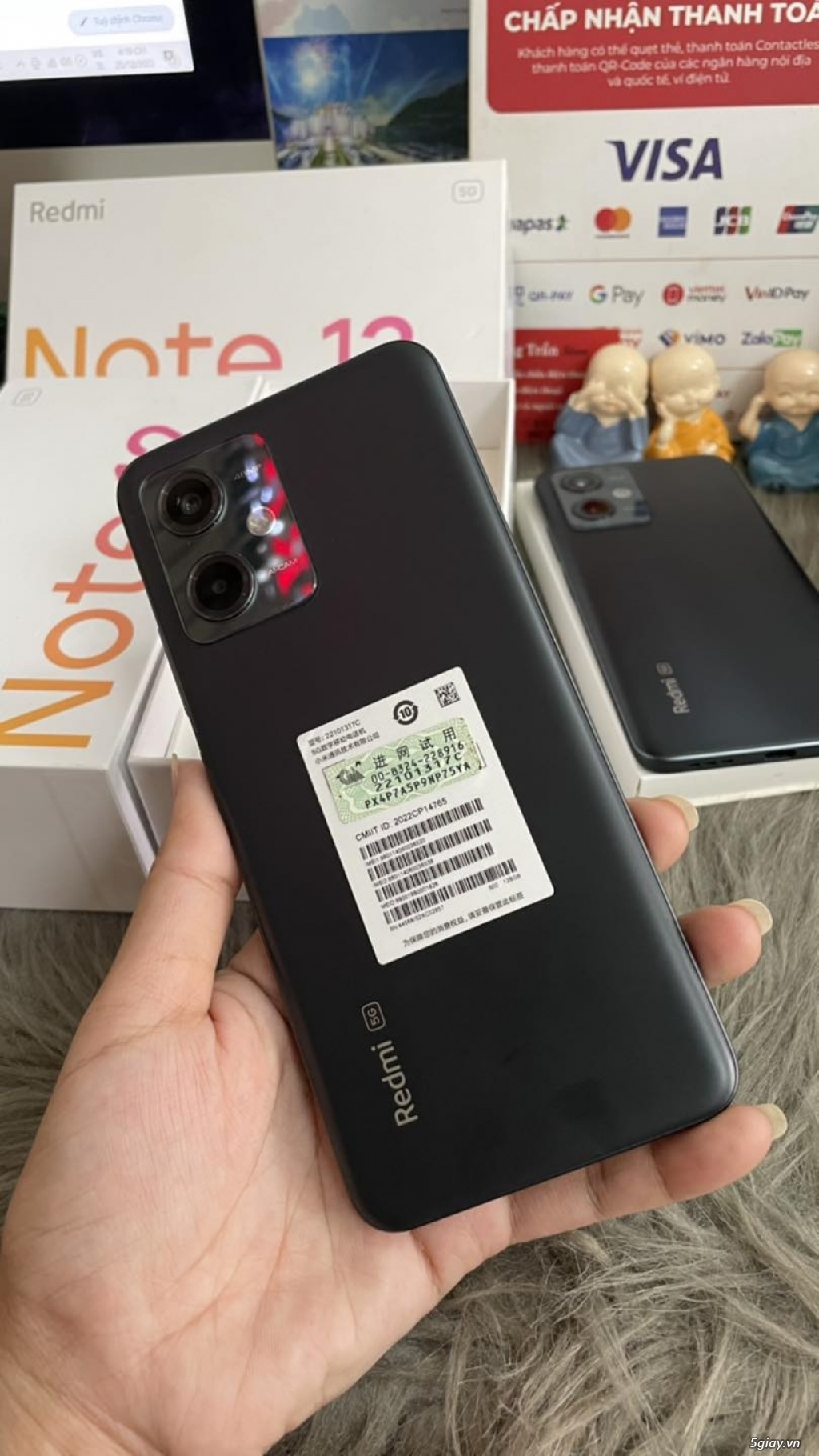 Xiaomi Redmi Note 12 5G 6g/128G Fullbox zin đẹp 99% sẳn tiếng việt | 5giay