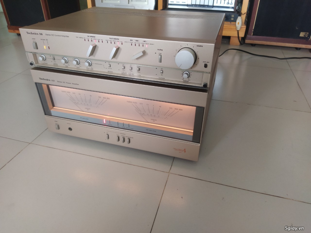 Bộ Pre power Technics A5,A6 vàng gold tuyệt đẹp zin | 5giay