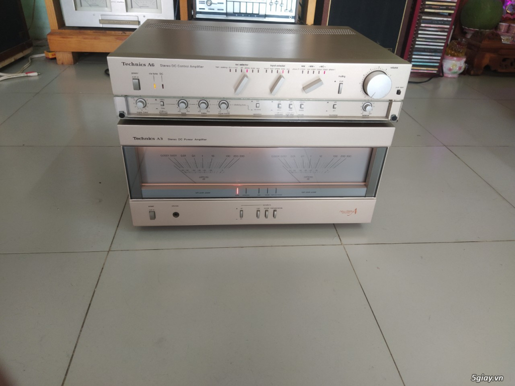 Bộ Pre power Technics A5,A6 vàng gold tuyệt đẹp zin | 5giay
