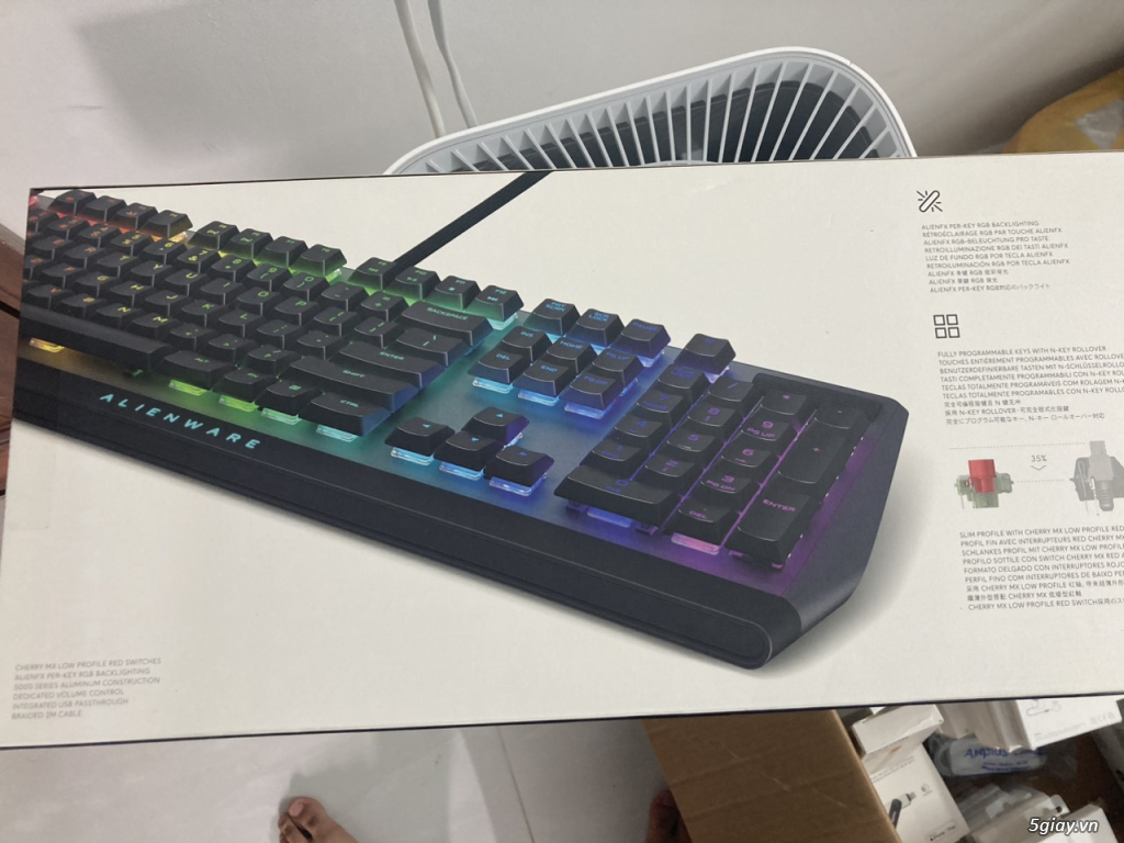Bàn phím cơ Dell alienware gaming aw510k đen, nguyên seal | 5giay