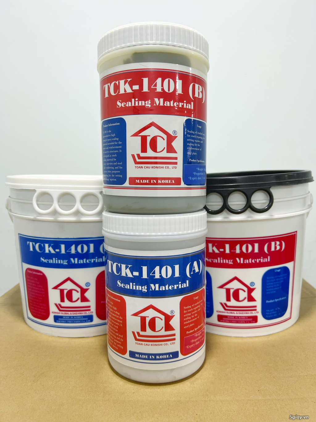 Epoxy TCK 1401 trám trét bề mặt bê tông khô | 5giay