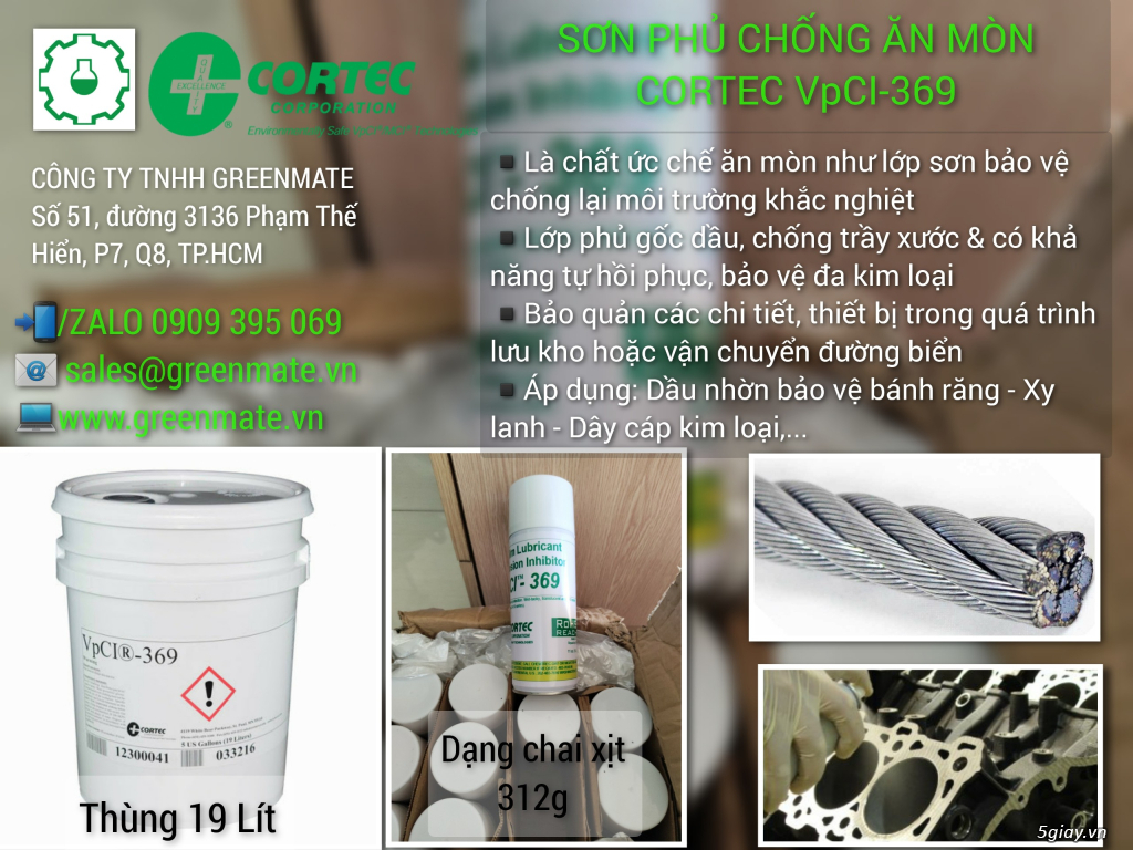 Sơn phủ chống ăn mòn CORTEC VpCI-369 | 5giay