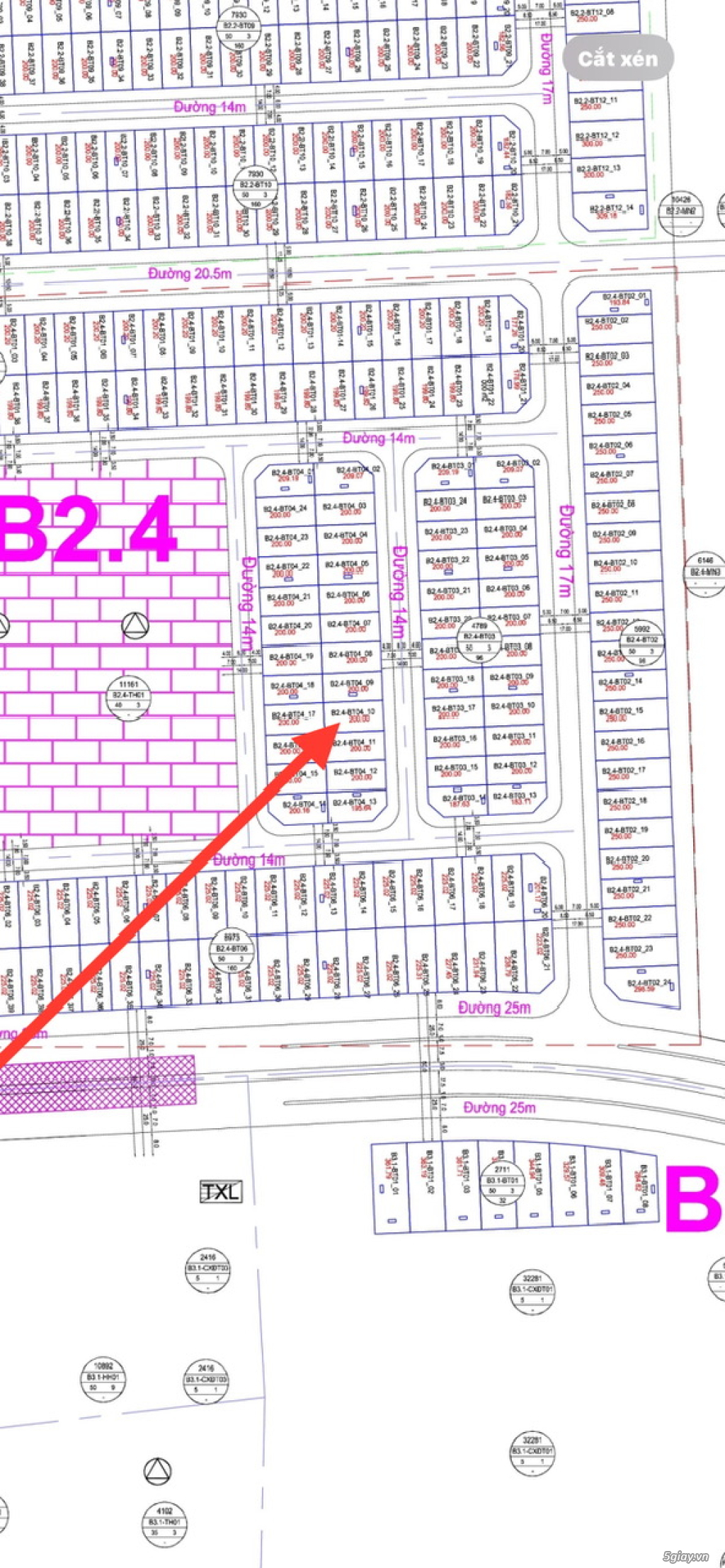 Bán BT khu đô thị Thanh Hà BT2.2 BT8-03 DT 200m2 hướng bắc, nhìn | 5giay