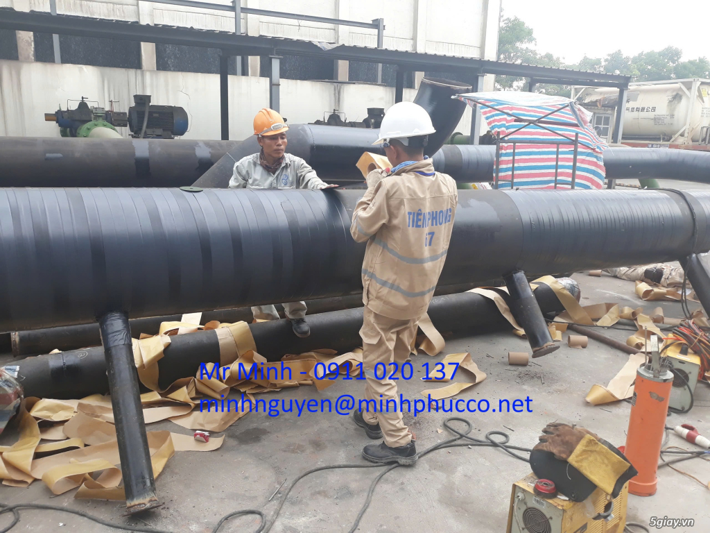 Băng quấn bitum bọc bảo vệ đường ống chống ăn mòn. | 5giay