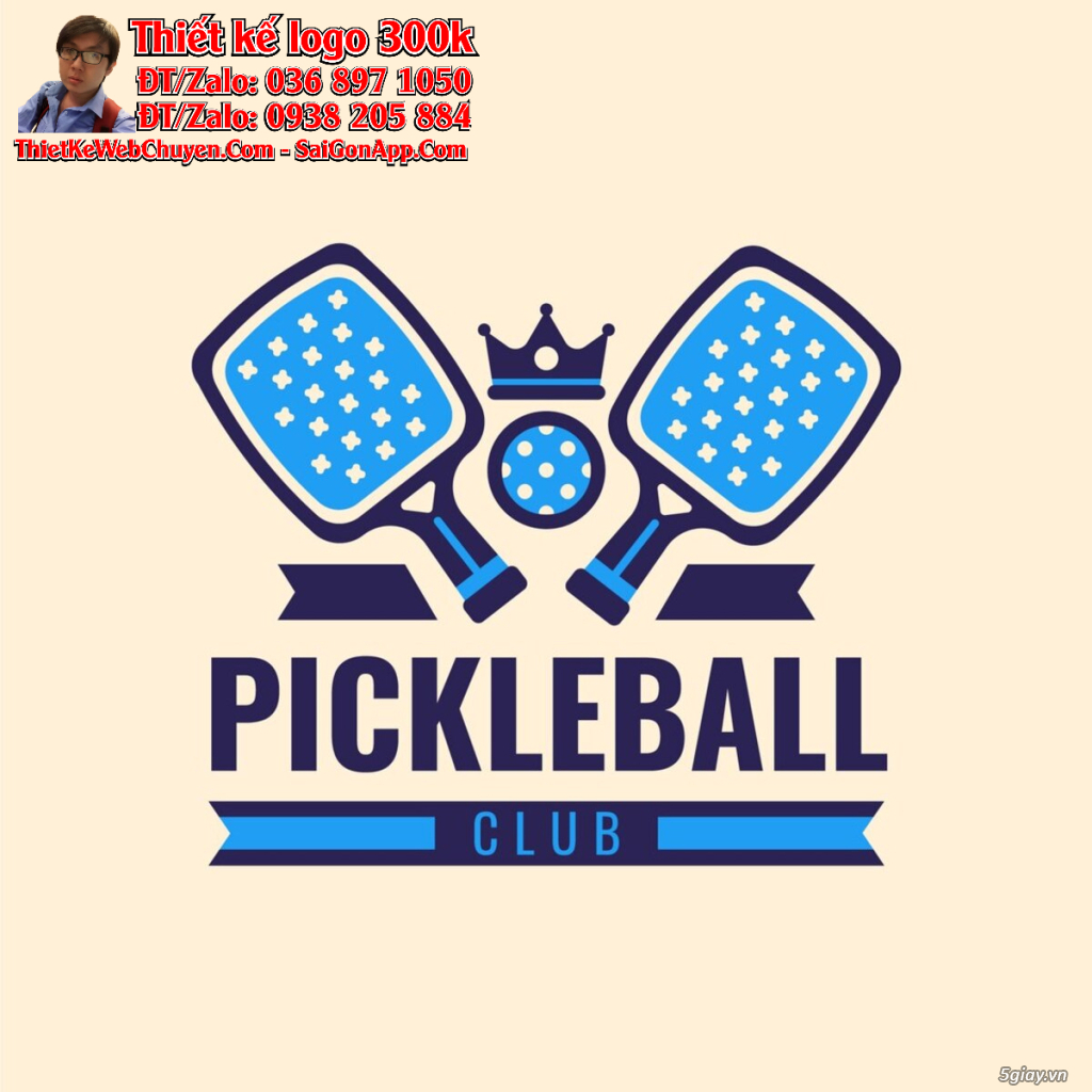 Thiết Kế Logo CLB Pickleball, giá rẻ 300k ĐẸP CHUYÊN NGHIỆP | 5giay