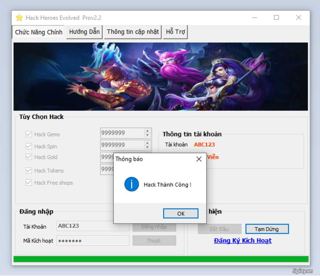 Heroes Evolved Hack mod 100% thành công | 5giay