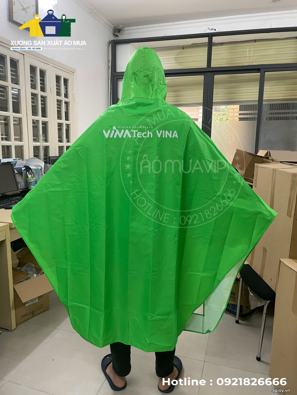 Xưởng sản xuất áo mưa in logo Doanh nghiệp . | 5giay