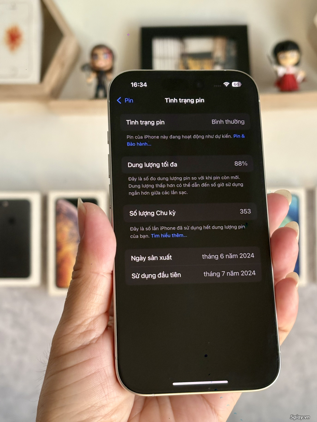 15 Pro 256G White KH/A. Pin 88%... Zin ! | 5giay